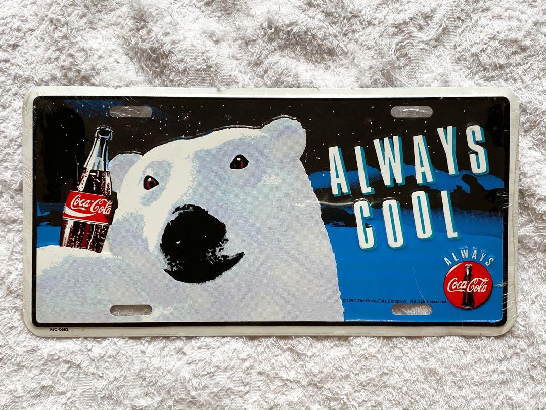 Free shipping RARE 1994 Coca Cola Always Cool USA car plate, Hobbies ...