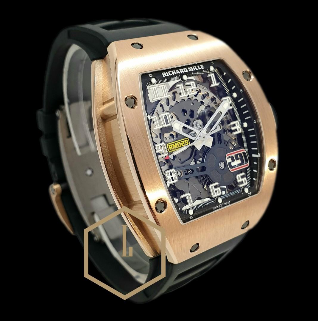 Richard Mille RM029 Automatic Oversized Date in 18K Rose Gold New, Luxury, Watches on Carousell