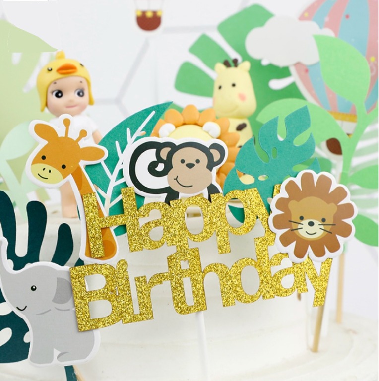 Topper - Safari animal cake topper happy birthday zoo toppers, Hobbies ...
