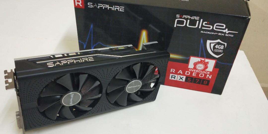 Sapphire RX570 Pulse 4gb GPU, Computers & Tech, Parts & Accessories, Computer Parts on Carousell