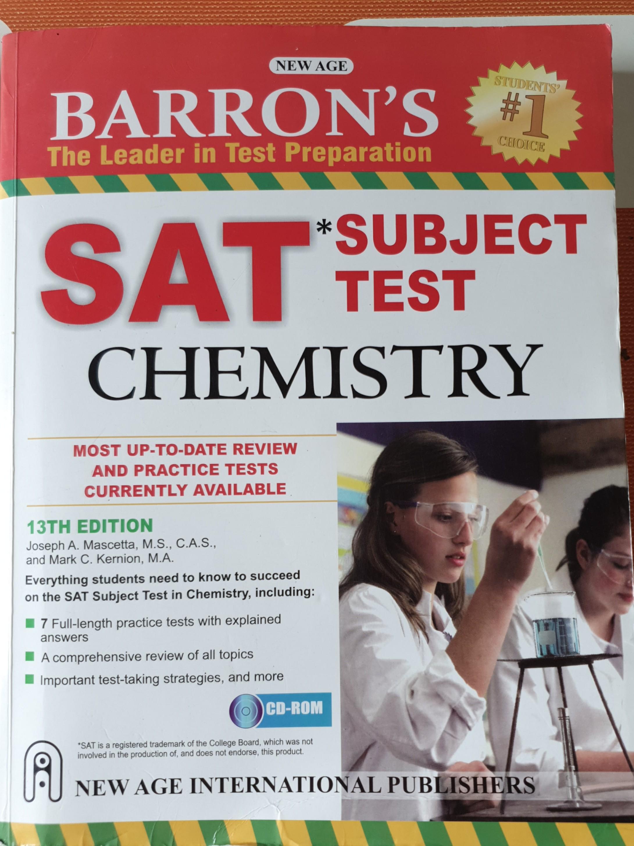 SAT Subject Test(Barron's): Math, physics and Chemistry, Hobbies & Toys ...