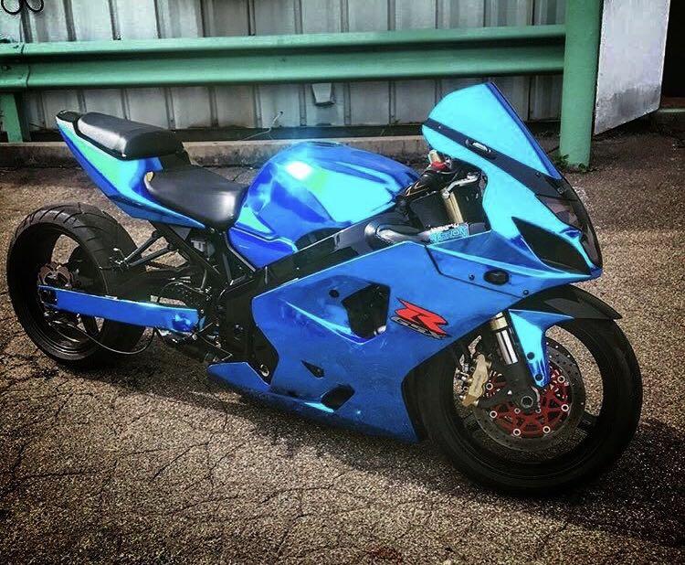 Series of blue chrome vinyl wrap stickers, Hobbies & Toys, Stationery ...