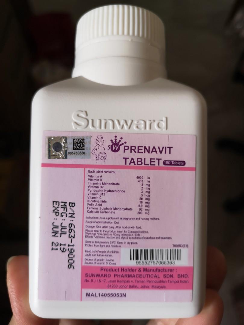 Sunward Prenavit Tablet (180s), Babies & Kids, Nursing & Feeding ...