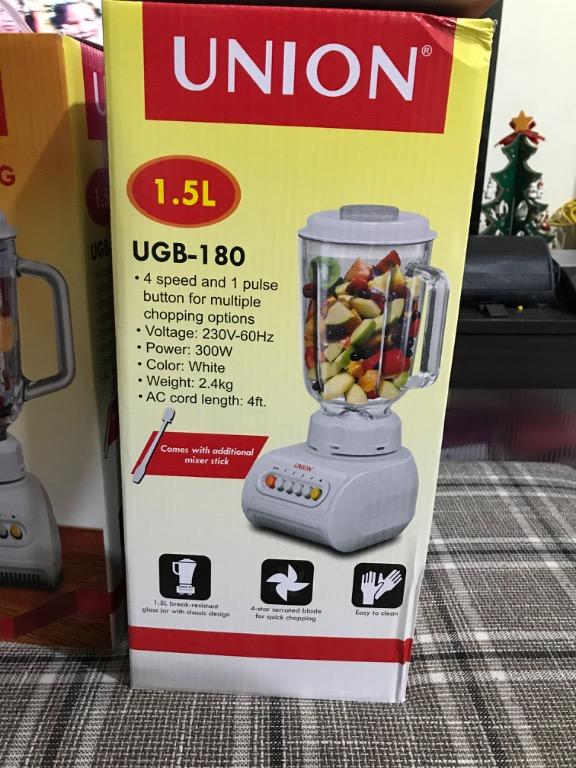 Union 1.5L Classic Glass Jug Blender, TV & Home Appliances, Kitchen ...