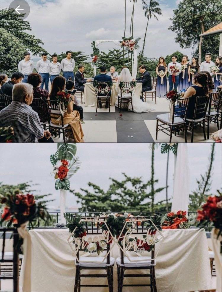 Wedding solemnisation decor floral arch, Hobbies & Toys, Occasions ...