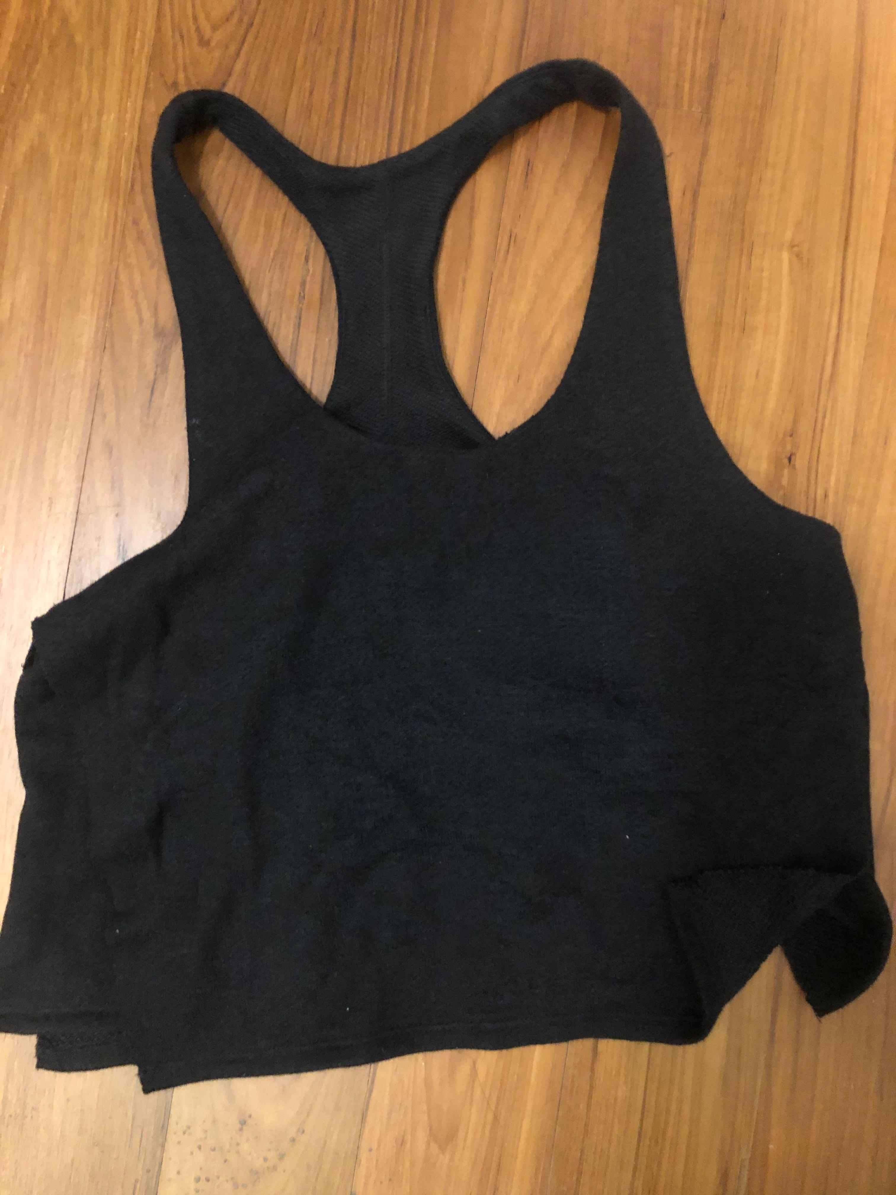 Alo Yoga Black Distressed Step Tank - size S, Women's Fashion ...