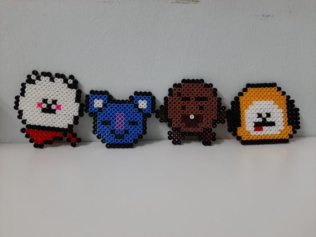 BTS BT21 perler bead, Hobbies & Toys, Collectibles & Memorabilia, Fan ...