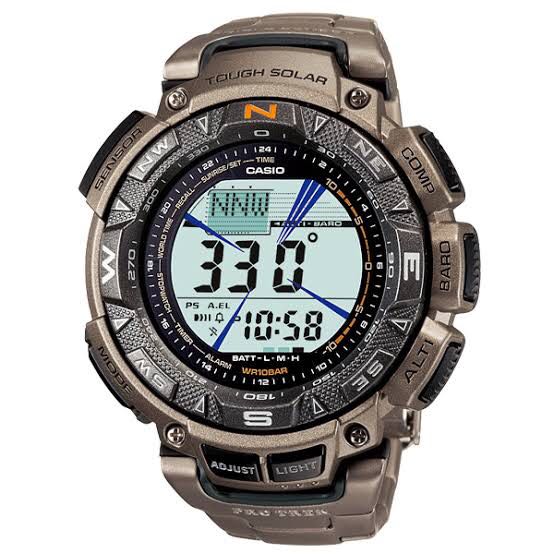 CASIO ProTrek Titanium Triple Sensor Solar Digital Watch, Men's Fashion ...