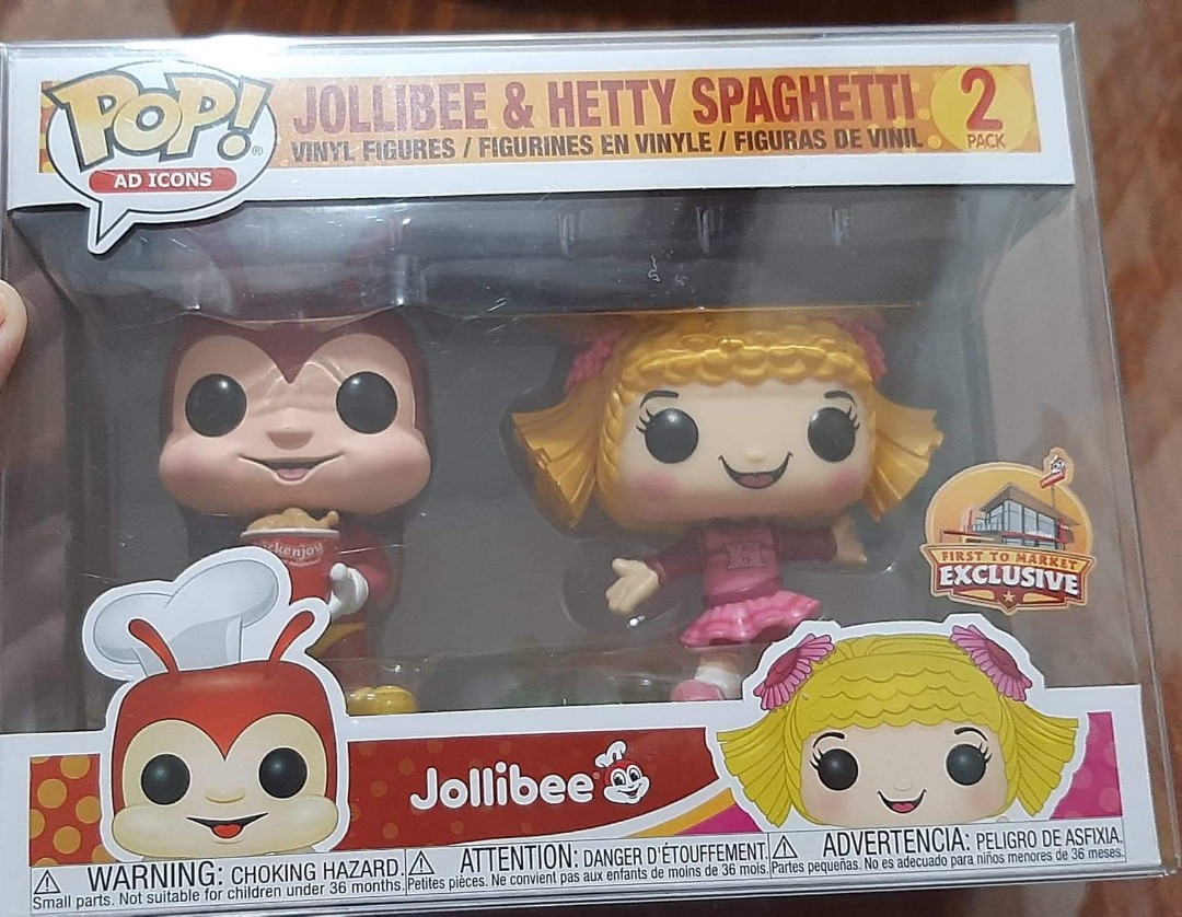 FUNKO POP: JOLLIBEE & HETTY SPAGHETTI ( 2 PACK ), Hobbies & Toys, Toys ...