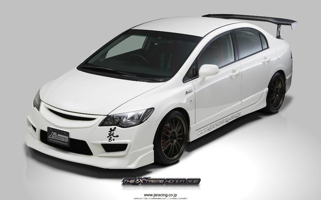 Honda Civic fd2r js racing style front bumper lip pu material provide ...