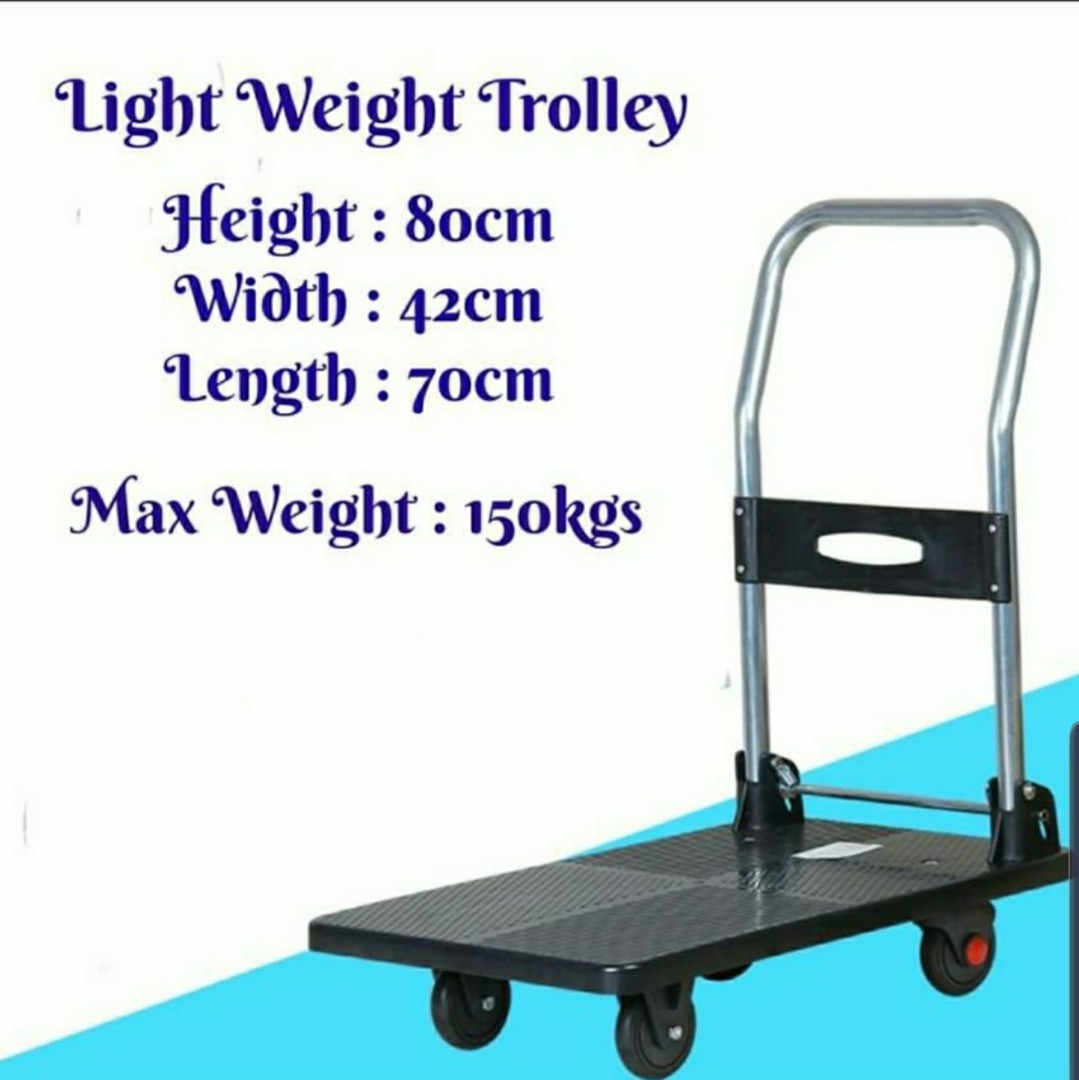 Light Weight Foldable Trolley With Upgraded Wheels To Reduce Noise ...