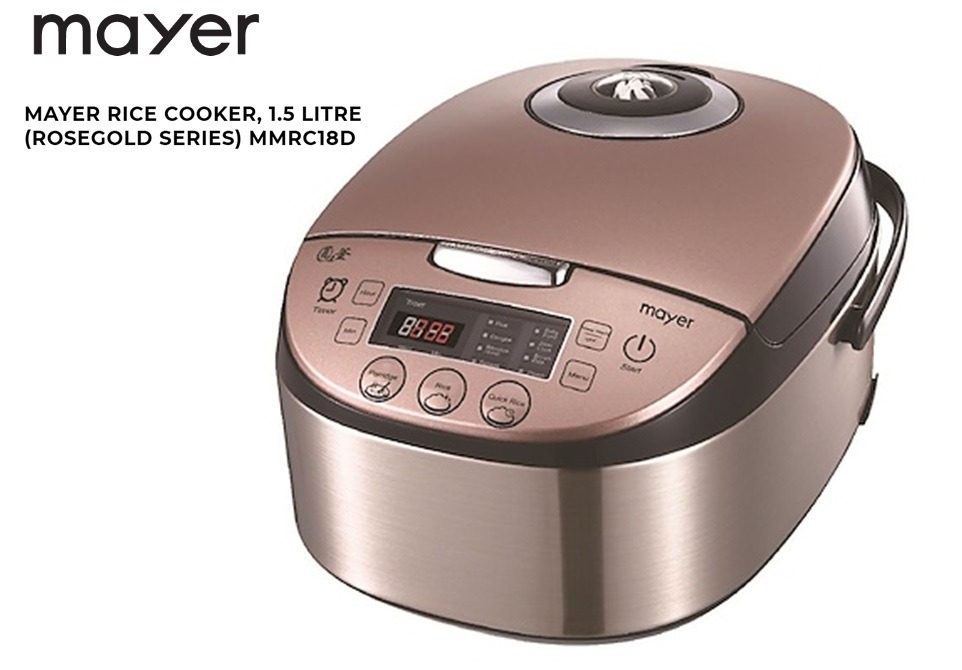 Mayer 1.5L Rice Cooker (MMRC18D) - Free Magic Cleaning Sponge, TV ...