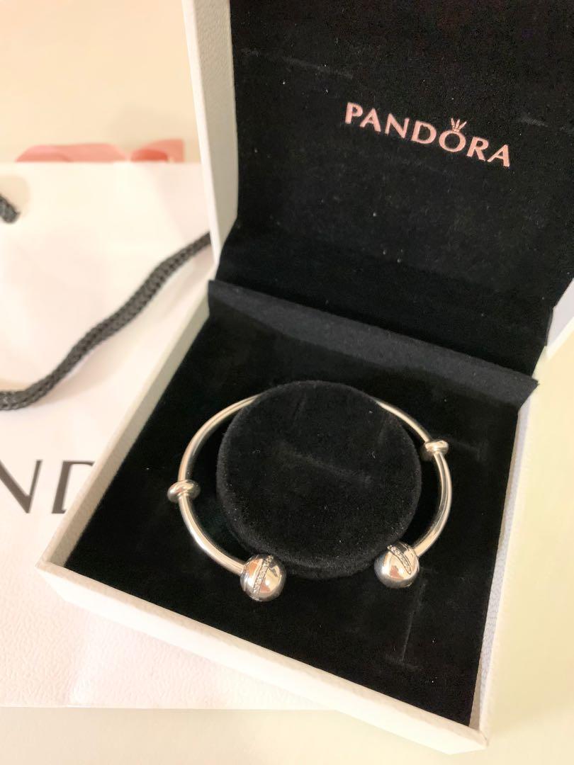 Pandora Moments Shooting Star Open Bangle Bracelet, Women's Fashion ...