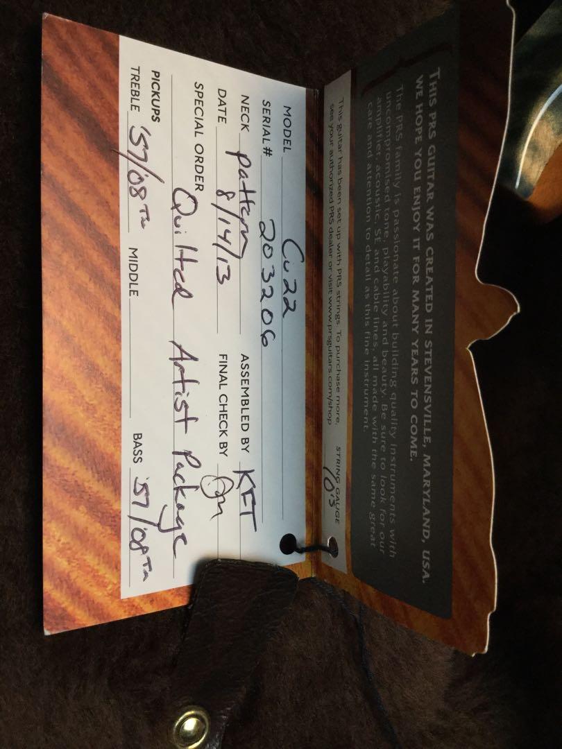 PRS Wood Library Artist Package Custom 22 2013 Faded Blue Jeans USA ...