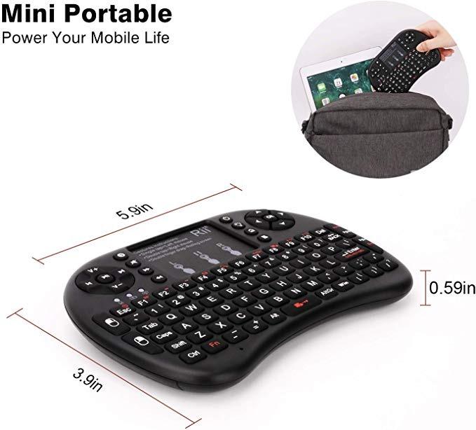 Rii i8 2.4G Mini Wireless Keyboard with Touchpad & QWERTY Keyboard ...