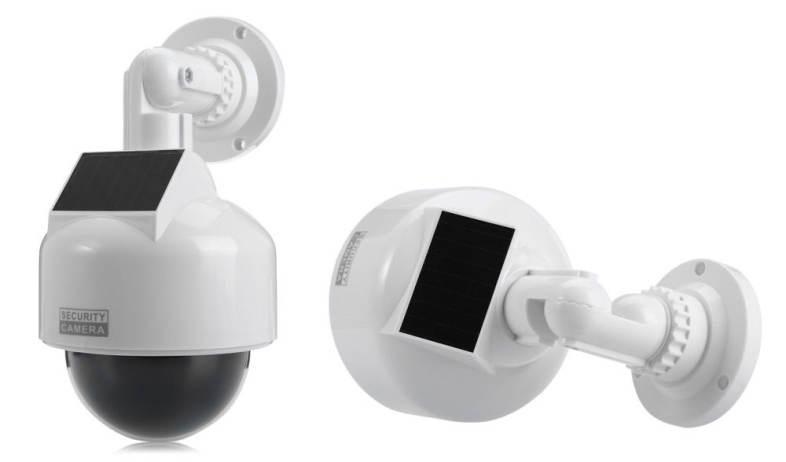 SOLAR ENERGY REALISTIC DUMMY DOME CAMERA SURVEILLANCE SECURITY WITH ...