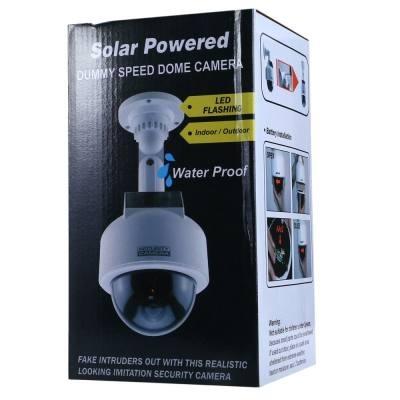 SOLAR ENERGY REALISTIC DUMMY DOME CAMERA SURVEILLANCE SECURITY WITH ...