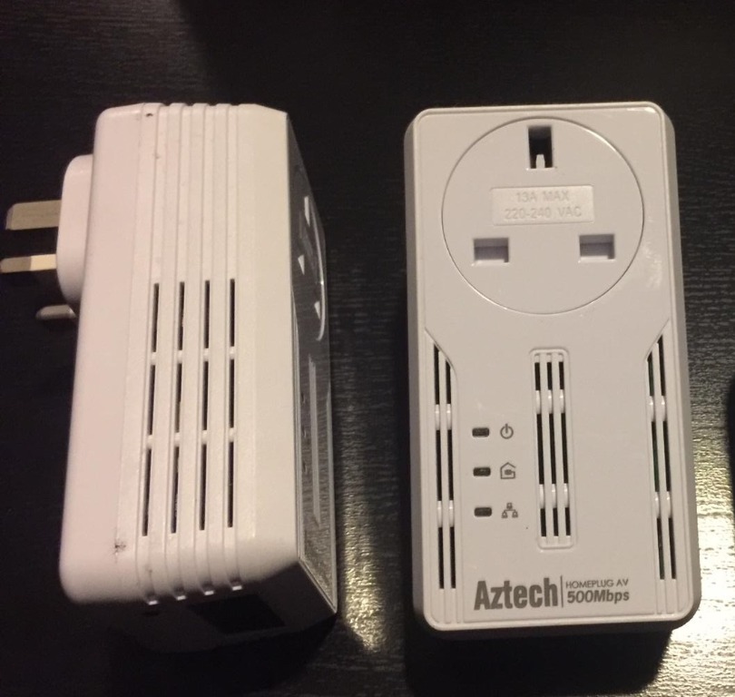 Aztech HL117EP 500Mbps Home Plug AV Ethernet Adapter, Computers & Tech ...