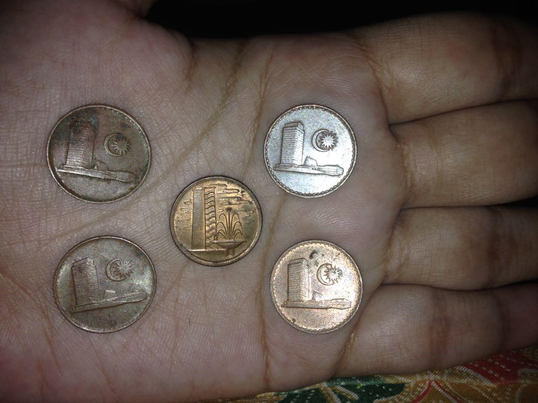 Duit Syiling Lama 1 cent year 1970,1980 malaysia & singapore, Hobbies ...