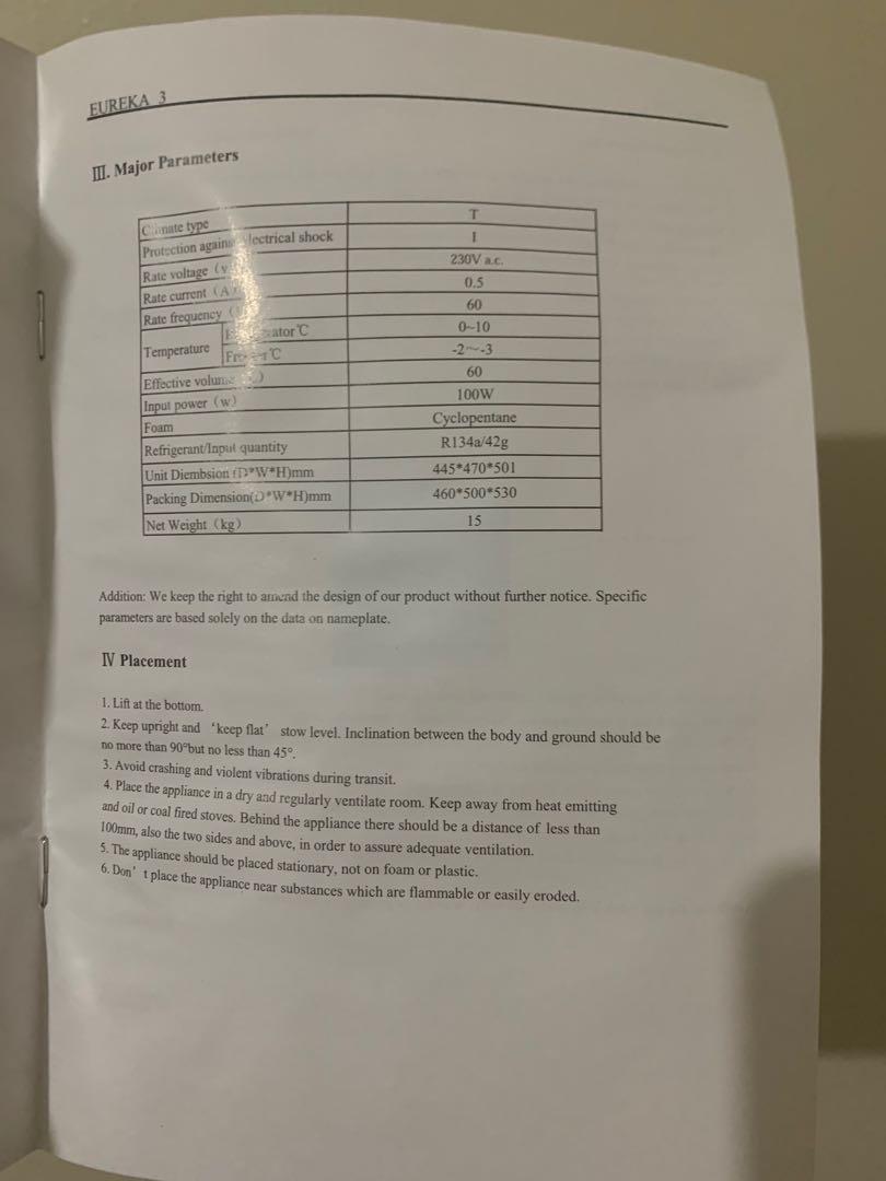 Eureka Bar Ref, TV & Home Appliances, Kitchen Appliances, Refrigerators ...