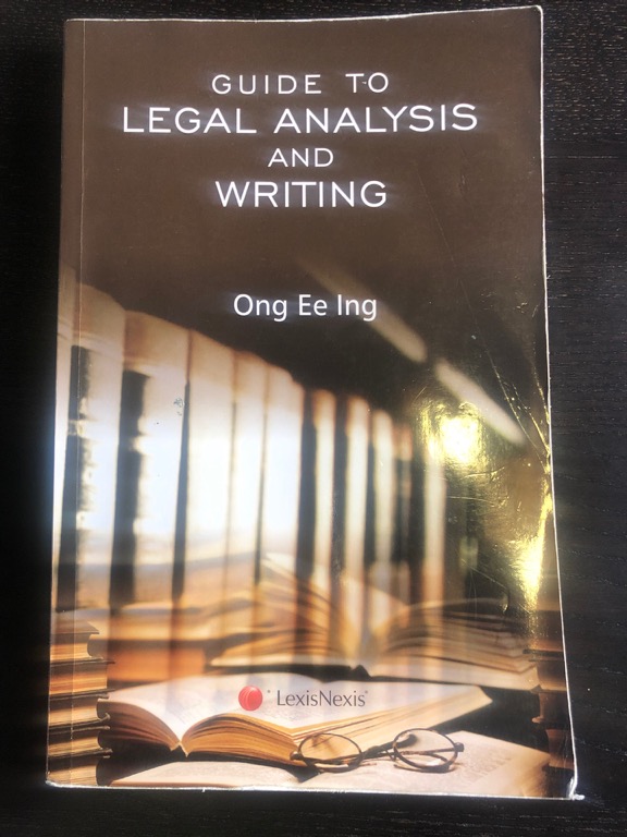 Guide to Legal analysis and Writing by Ong Ee Ing, Hobbies & Toys ...