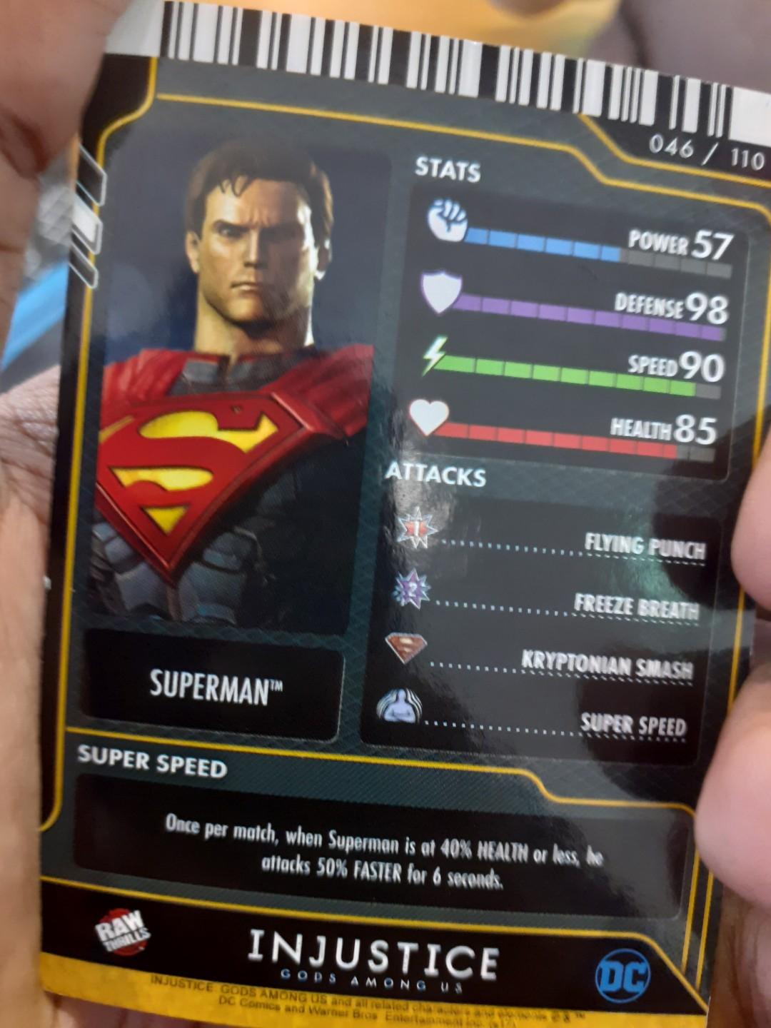 Injustice timezone card, Video Gaming, Gaming Accessories, Game Gift ...