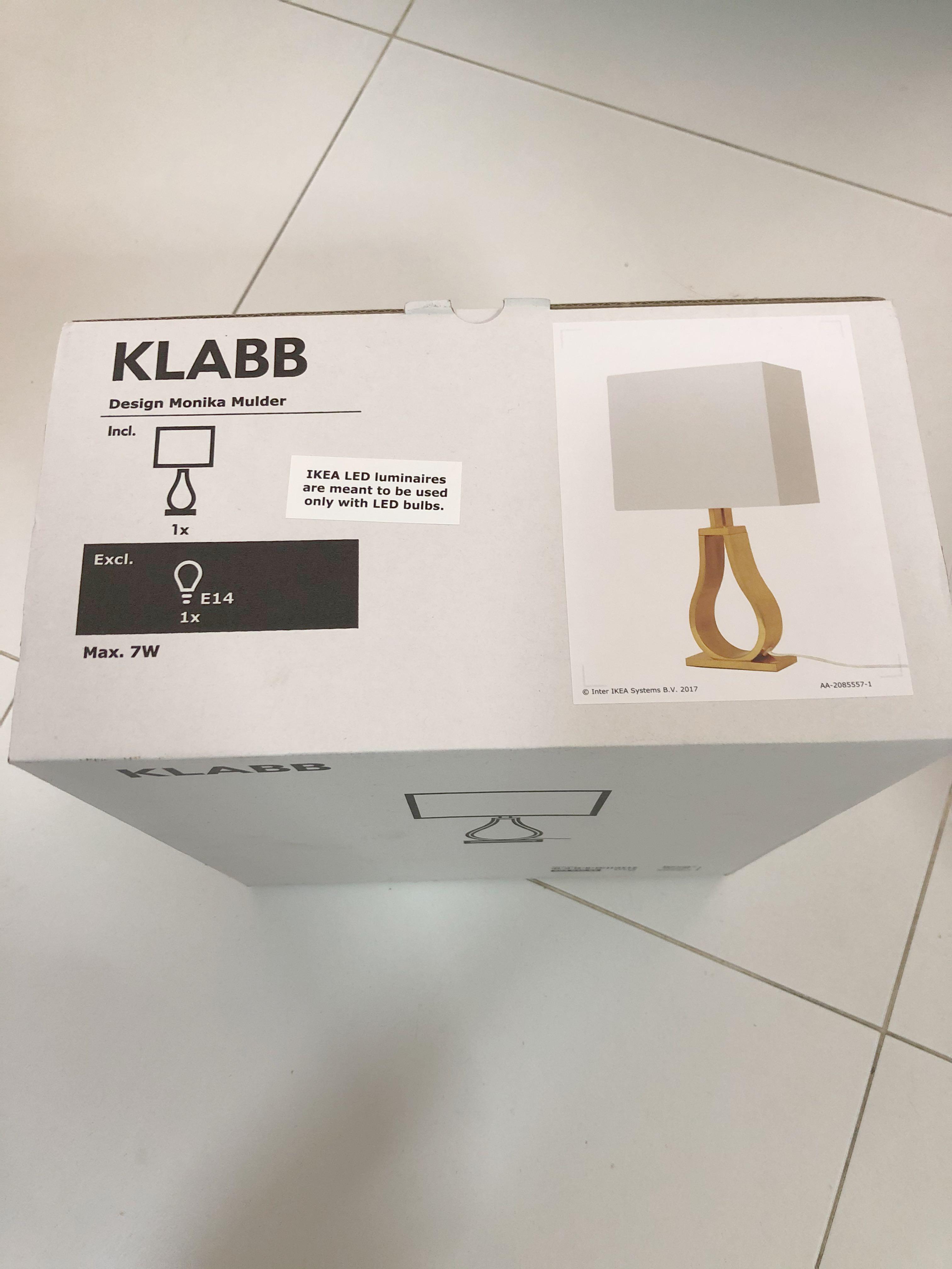 IKEA Klabb Table Lamp (brass colour), Furniture & Home Living, Home Decor, Other Home Decor on ...