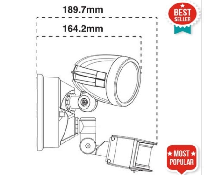 Lightway 20 Watts AC 220V PIR Motion Sensor Security Light Floodlight ...