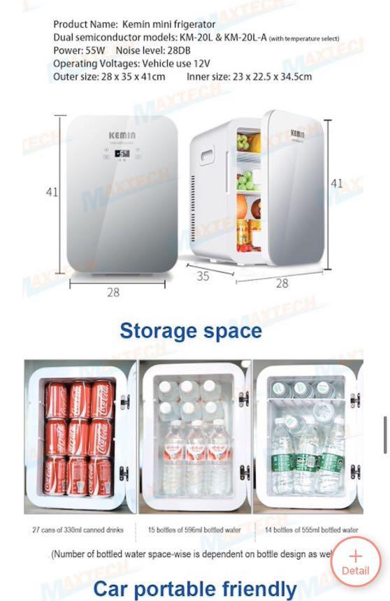 Mini Fridge (20l) Kemin, Home Appliances, Kitchenware on Carousell