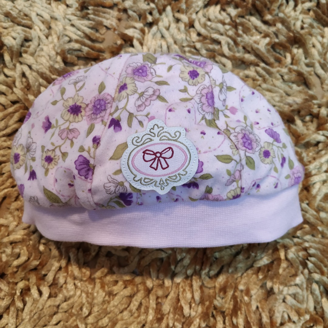 New Born Pink Baby Girl Cap, Babies & Kids, Babies & Kids Fashion on ...
