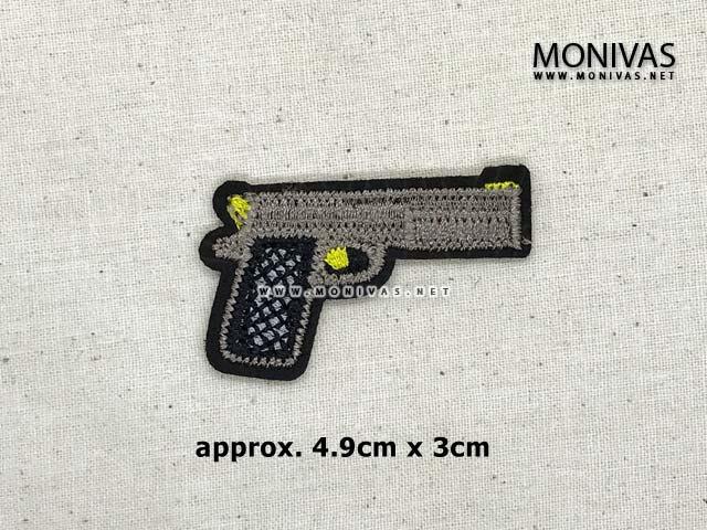 Revolver Handgun Iron On Patch DIY Repairing Badge Embroidery Sticker, Hobbies & Toys ...