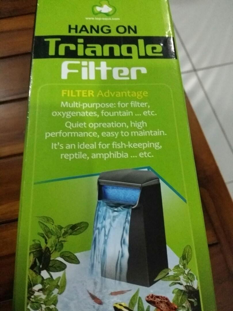 Brand New Hang On Triangle Filter/Fish Tank Filter/Fountain Filter/Tank ...