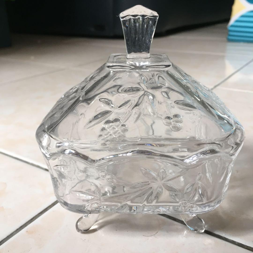 Glass container/ balang kaca/ tepak kaca, Furniture & Home Living ...
