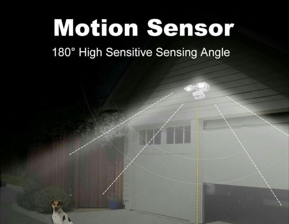 Lightway Solar Twin Head PIR Motion Sensor Security Light, Furniture ...