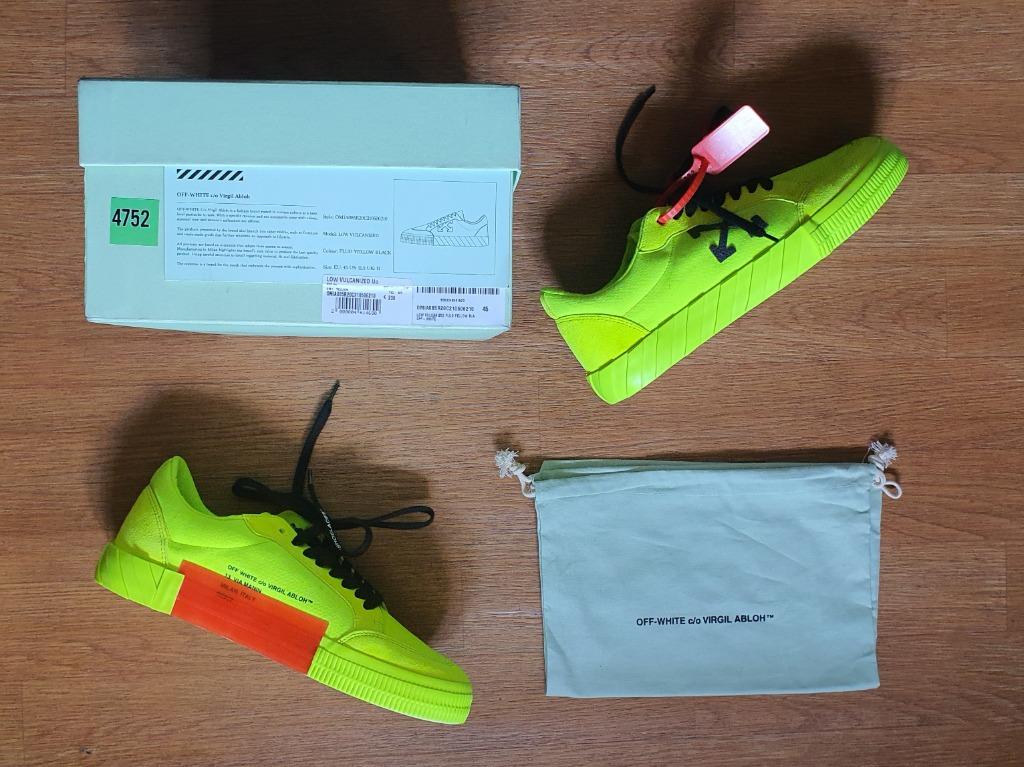 Offwhite Vulc SS20 Yellow OFF WHITE VULCANIZED LOW NEON ON HAND, Men's ...