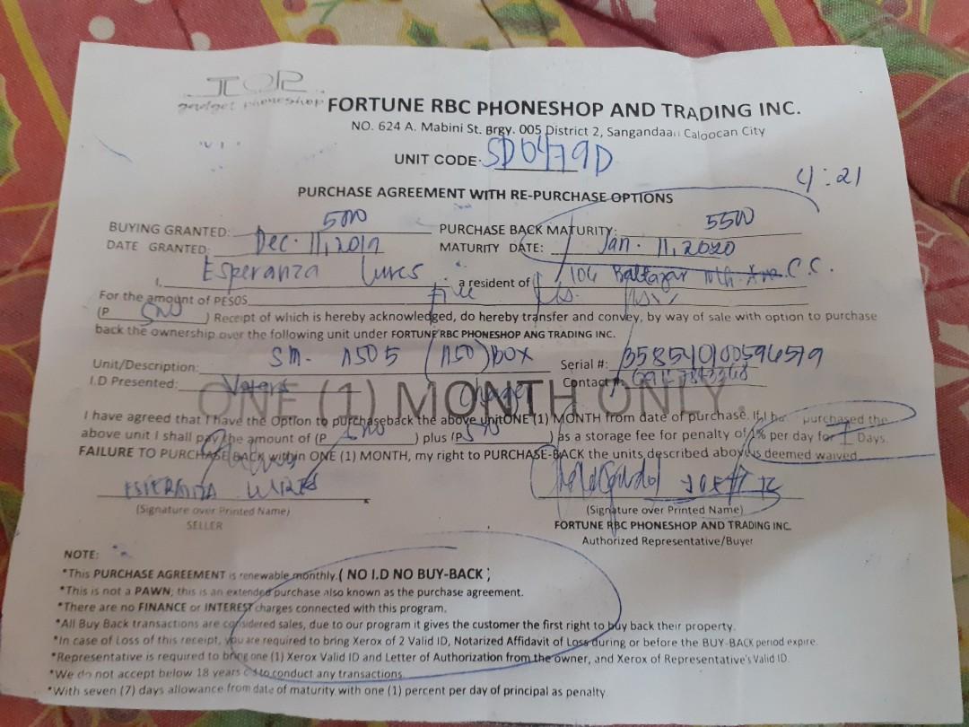 Samsung A50 Pawn paper, Mobile Phones & Gadgets, Tablets, Android on ...