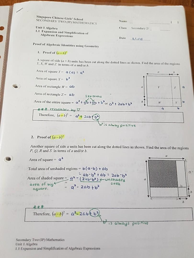Sec 2 IP math notes, Hobbies & Toys, Books & Magazines, Assessment ...