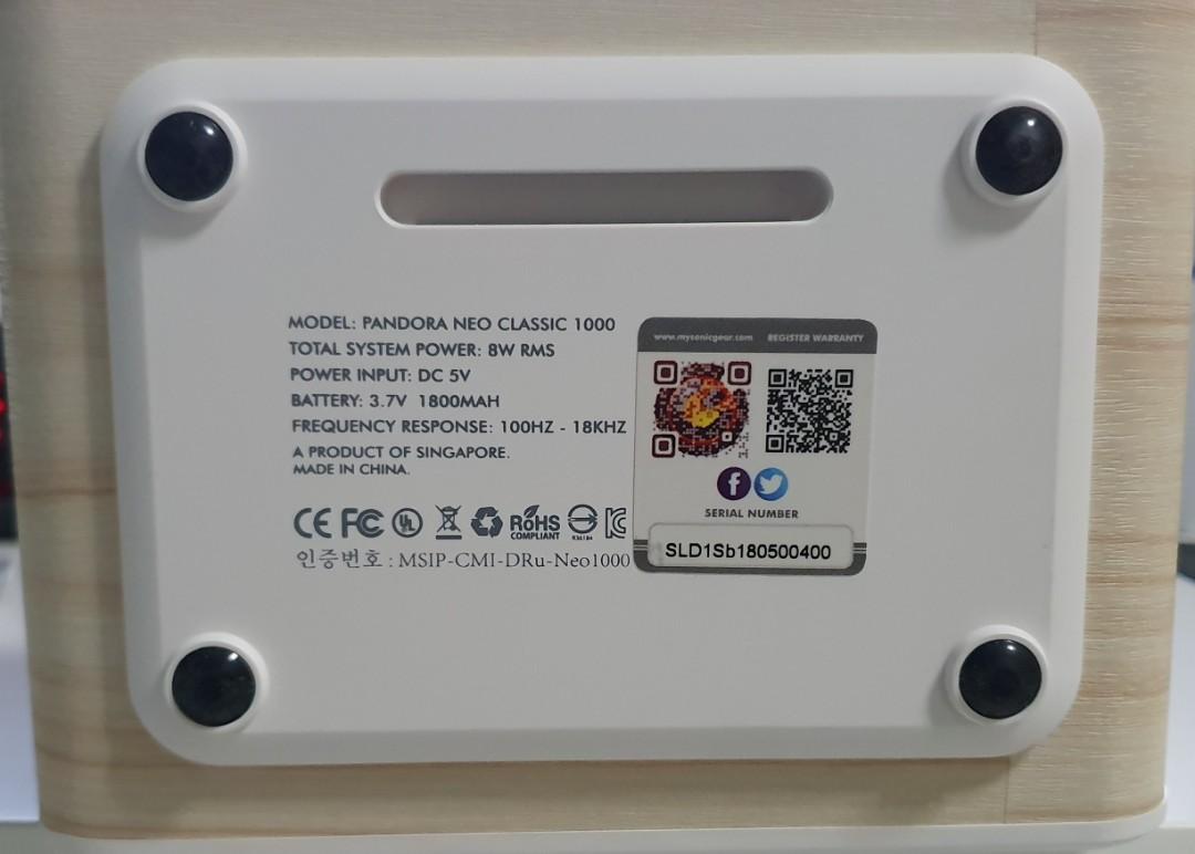 Sonicgear - Pandora Neo Classic No.1000 (Bluetooth FM-Radio Clock Alarm ...