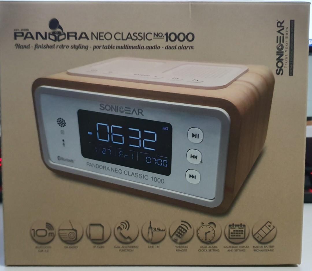 Sonicgear - Pandora Neo Classic No.1000 (Bluetooth FM-Radio Clock Alarm ...
