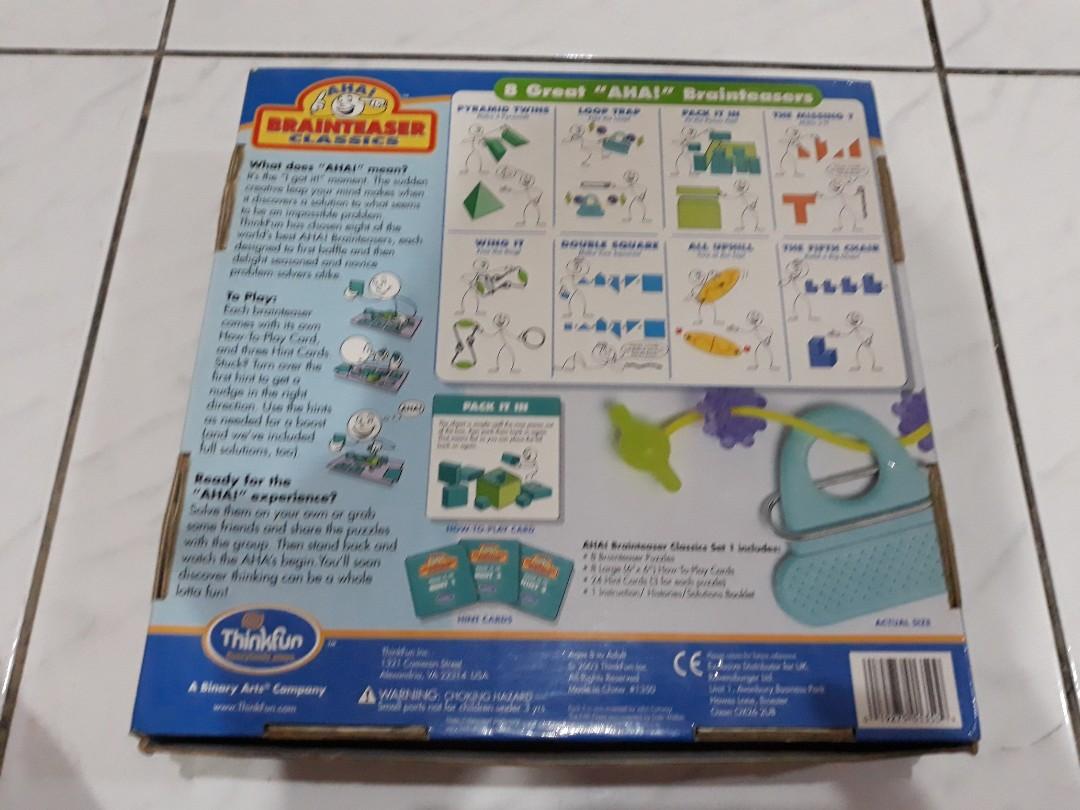 Thinkfun Aha! Brainteaser puzzle kit, Hobbies & Toys, Toys & Games on ...