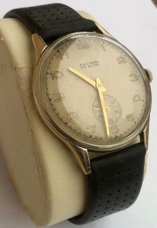 1940s vintage A.E.C. Watch Fab. Suisse, Luxury, Watches on Carousell