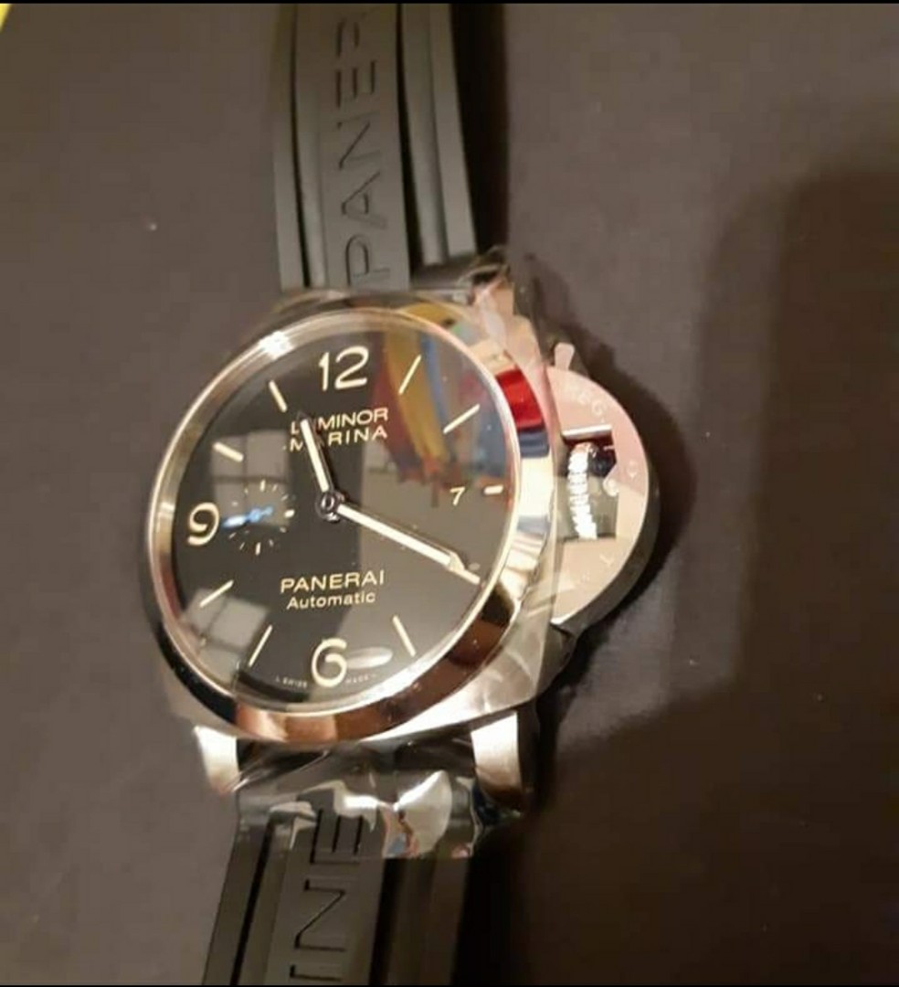 【已交流】沛納海 1312 Panerai Marina PAM1312 藍色小秒針 三明治面盤 非 1359 359, 名牌精品, 精品手錶 ...