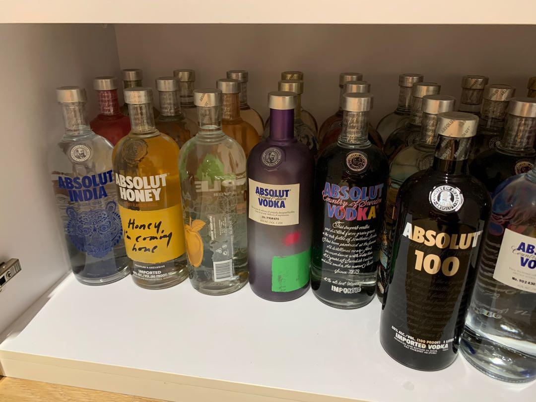 Absolut Vodka - 35 bottles, Food & Drinks, Alcoholic Beverages on Carousell