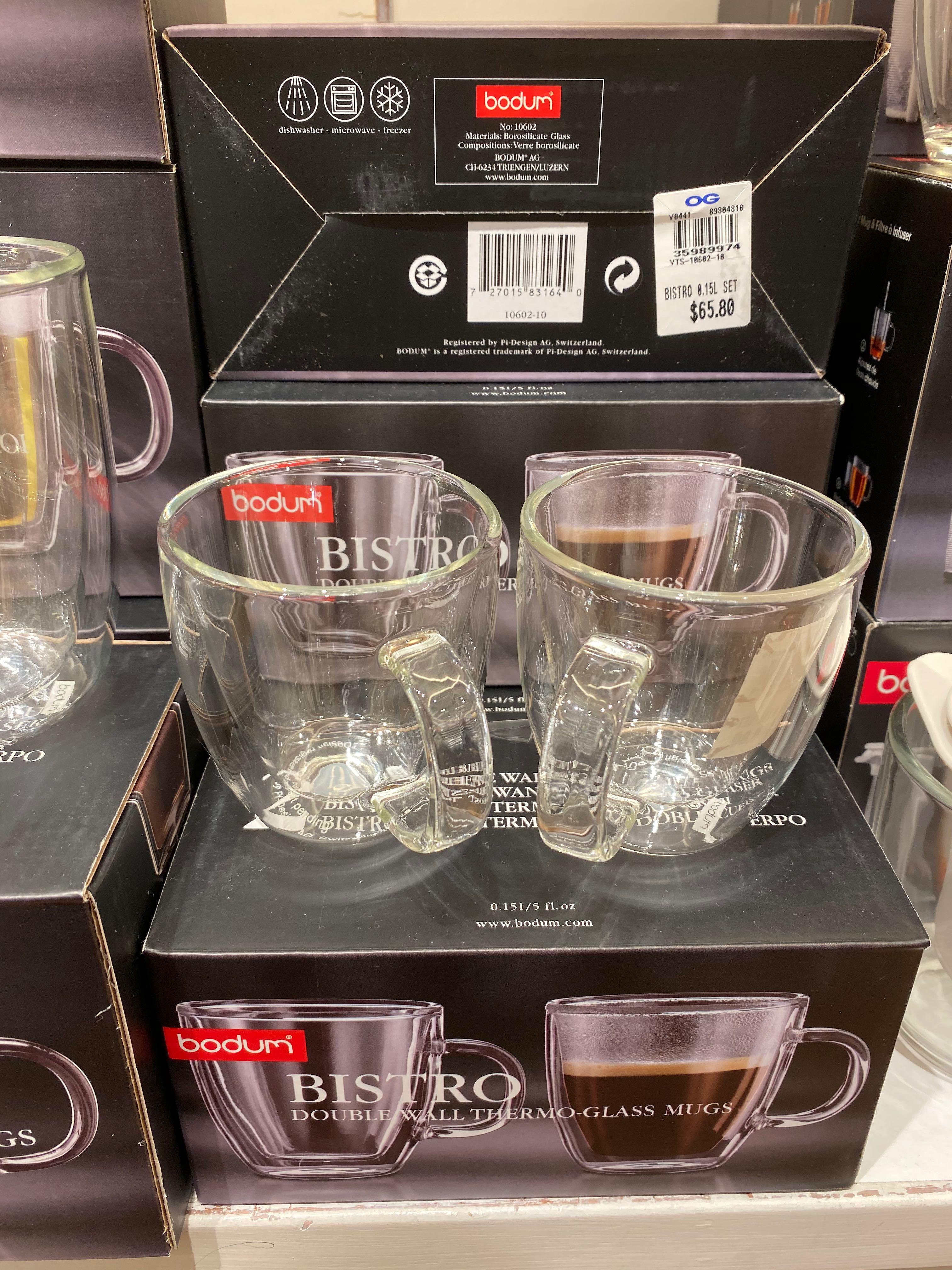 Bodum Bistro double wall glass set, Home Appliances, Kitchenware on ...