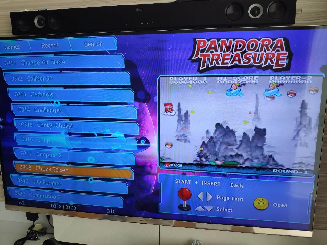 Brand New Compact Pandora Treasure 3100 Retro Arcade + Wireless ...