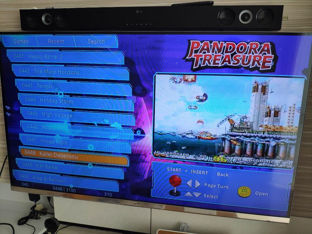 Brand New Compact Pandora Treasure 3100 Retro Arcade + Wireless ...