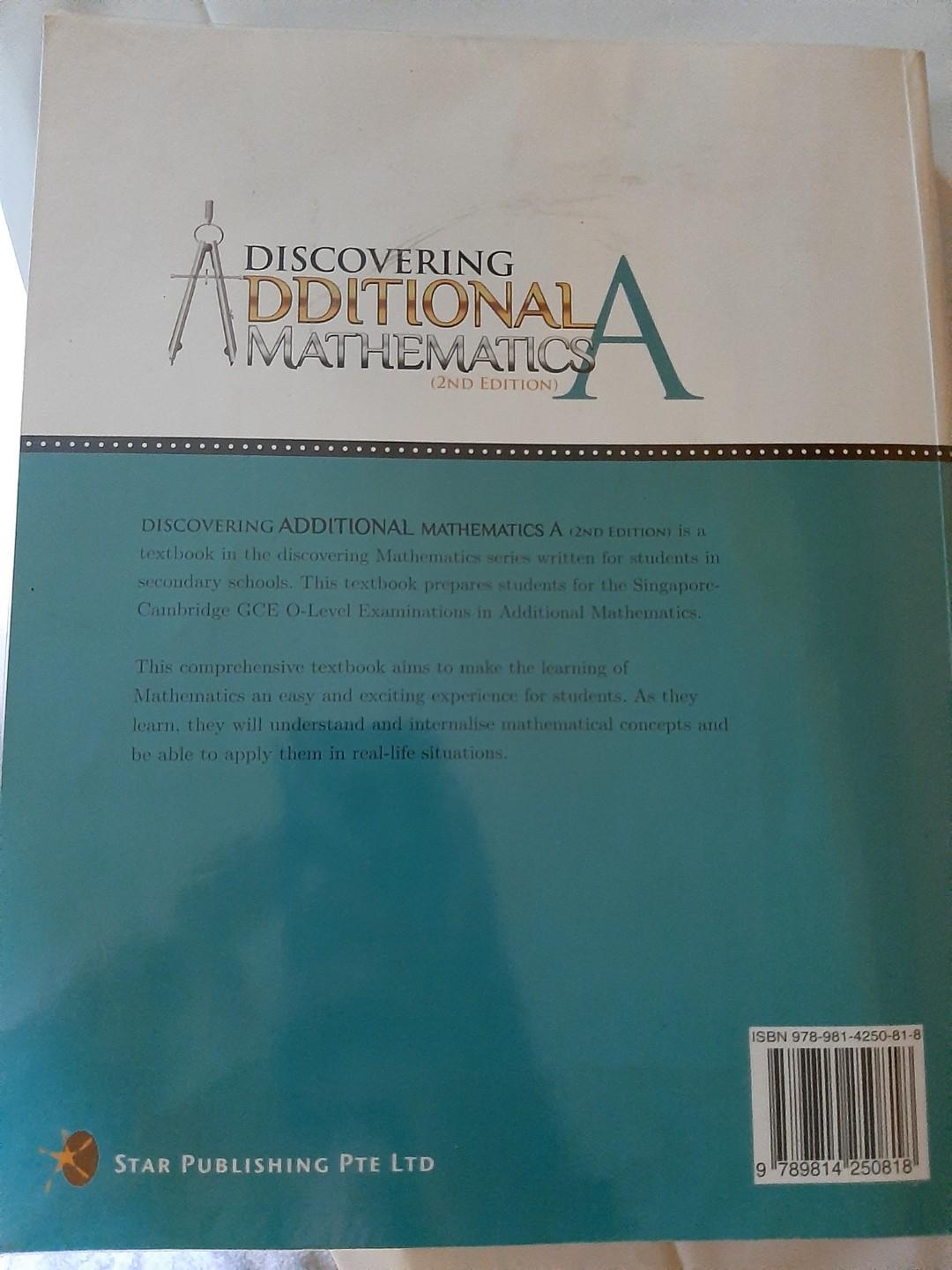 Discovering Additional Mathematics 2nd edition textbook, Hobbies & Toys ...