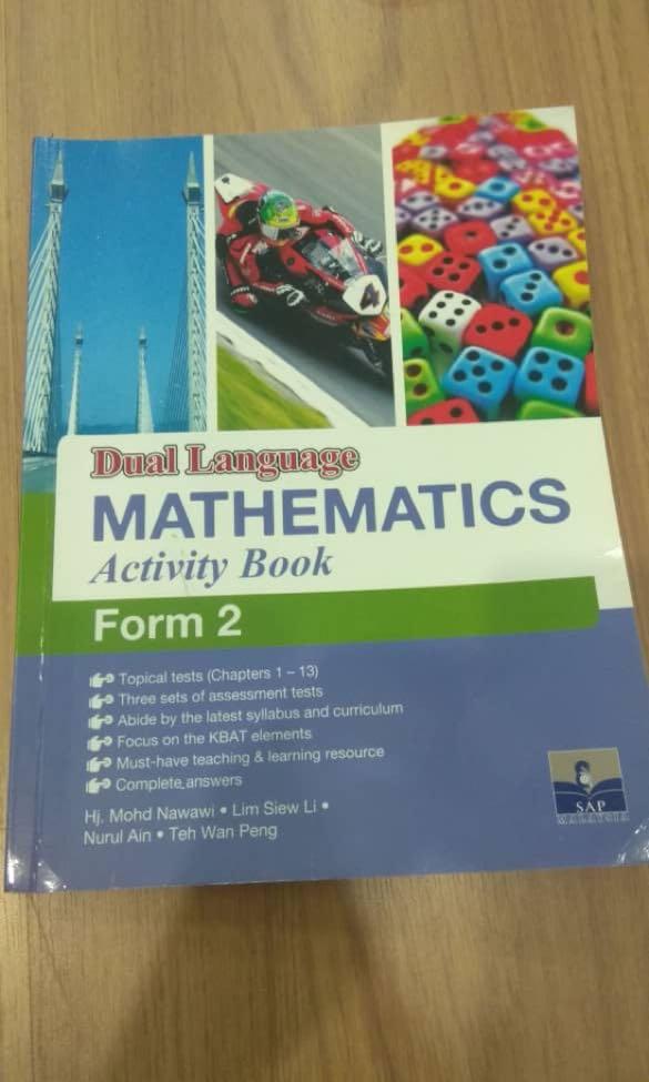 DUAL LANGUAGE MATHEMATICS ACTIVITY BOOK FORM 2 KSSM PT3, Hobbies & Toys ...