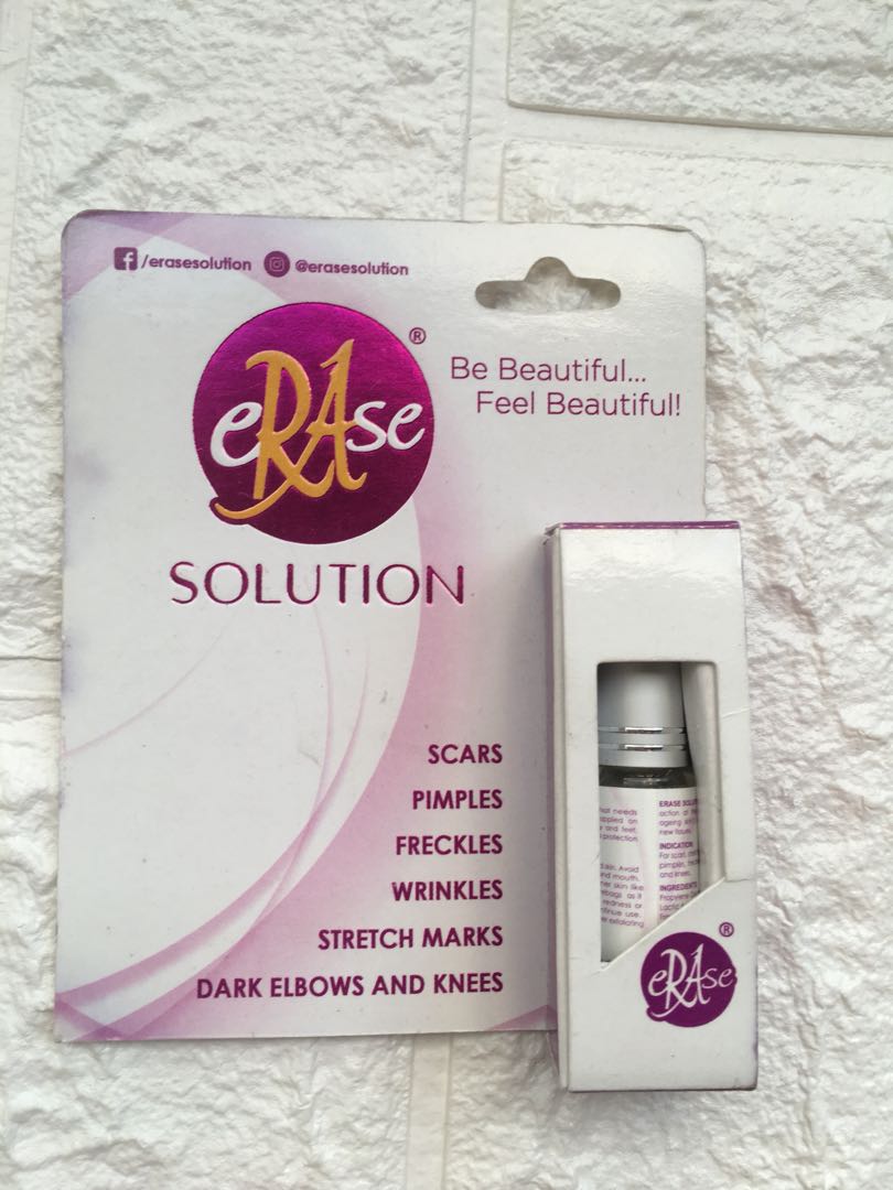 Erase Solution, Beauty & Personal Care, Face, Face Care on Carousell