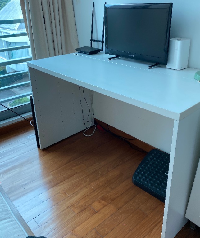 Ikea Besta Desk, Furniture & Home Living, Furniture, Shelves, Cabinets ...